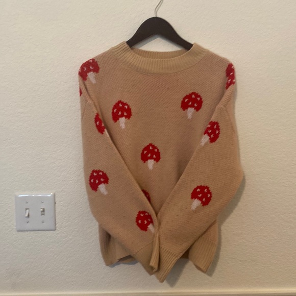 ROMWE | Sweaters | Allover Mushroom Printed Sweater | Poshmark